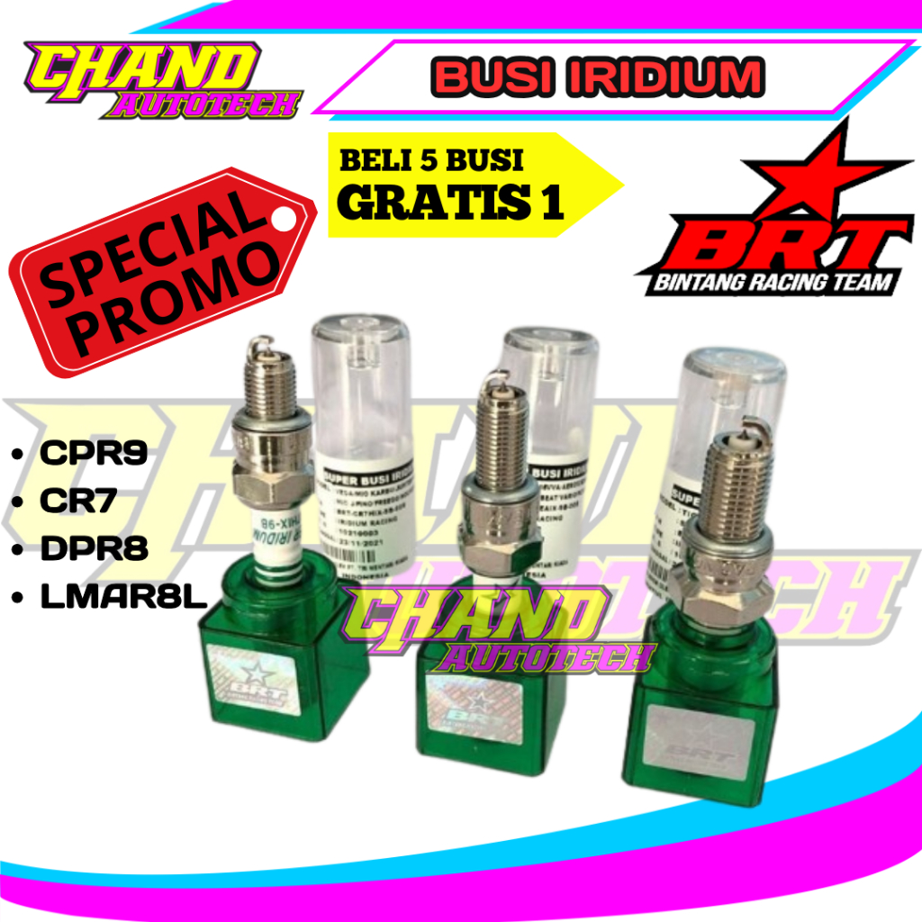 Jual BUSI BRT Busi Racing Super Iridium BRT Vario 150 Aerox Genio PCX Beat Nmax Mio M3 Fino Xmax ...