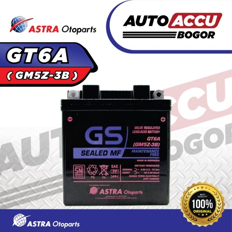 Jual aki/accu/battery kering GS ASTRA MF ORIGINAL ( GT6A / GM5Z-3B ...
