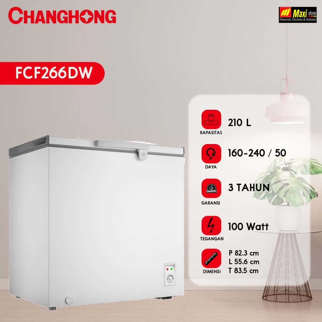 Jual CHANGHONG FCF266DW Chest Freezer 220 Liter Lemari Pembeku | Shopee ...