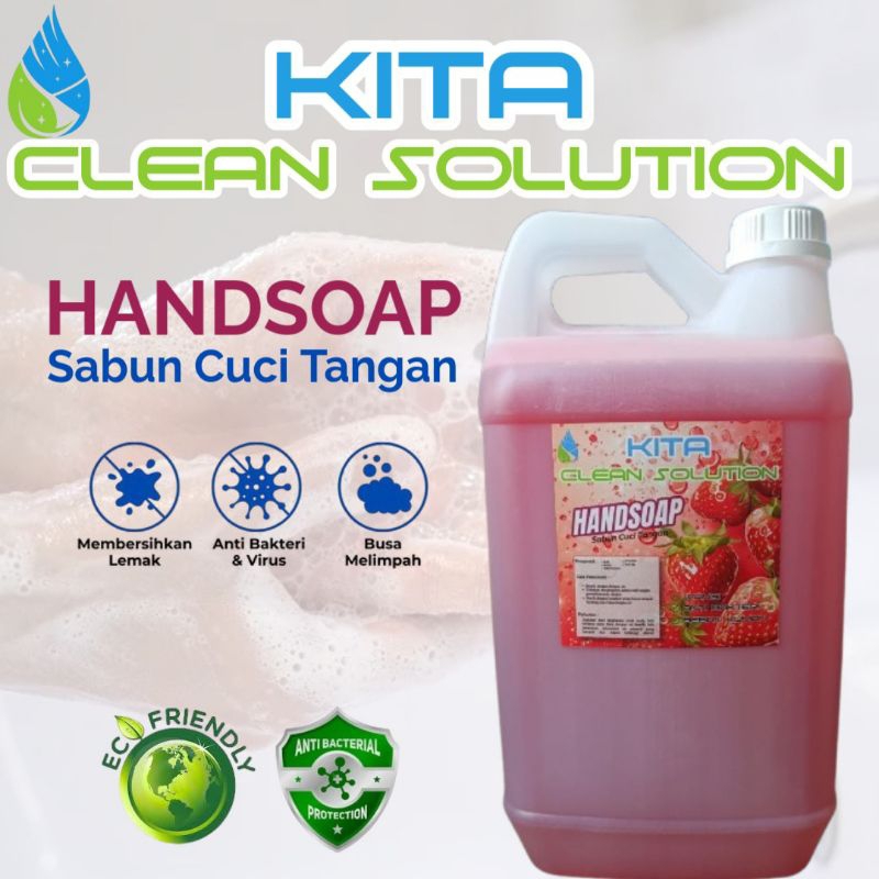 Jual Sabun Cuci Tangan Aroma Strawberry 5L - Sabun Cuci Tangan 5L ...