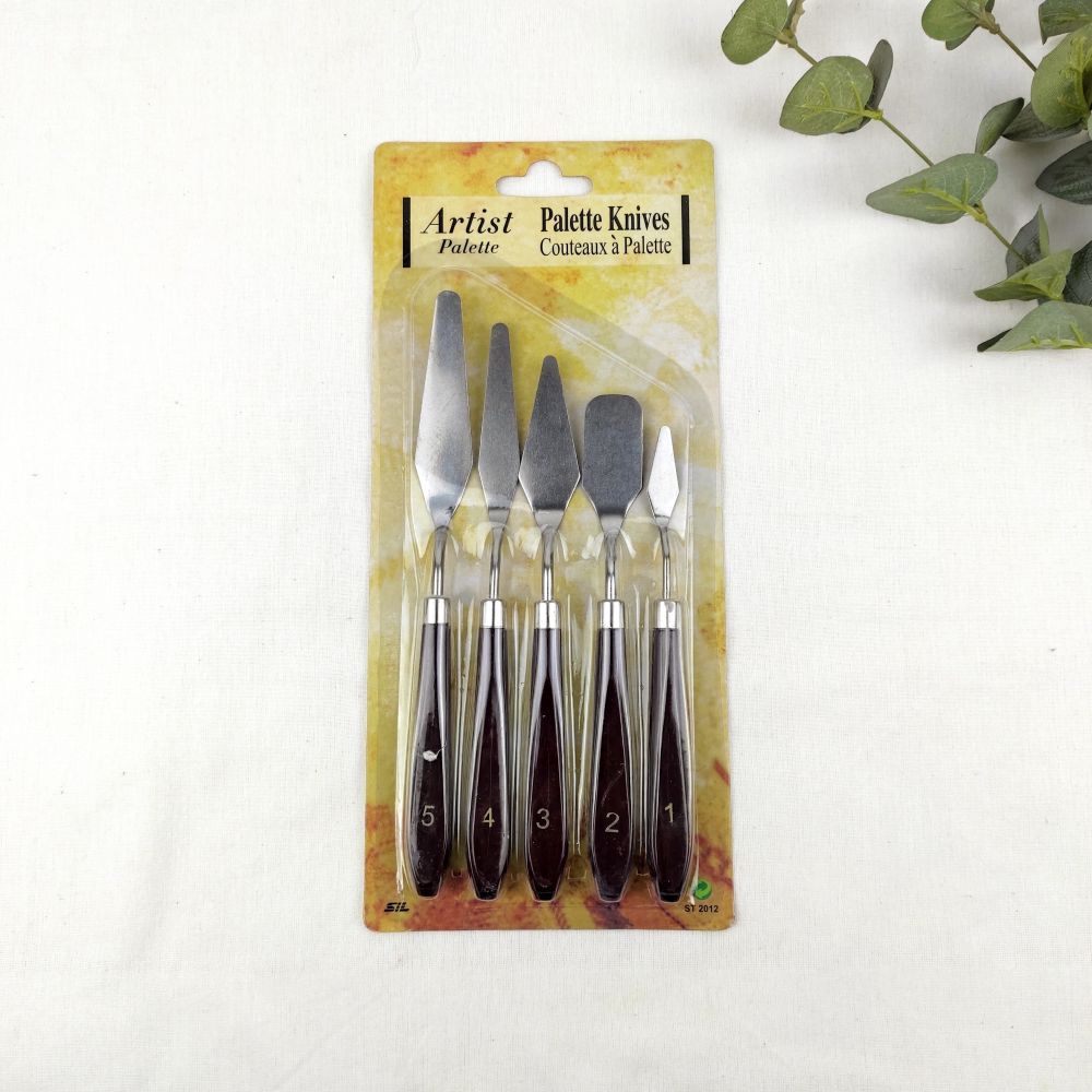 Jual BOMEIJIA Wooden Palette Knife Set 5 pcs / Alat Ukir Clay Tanah ...