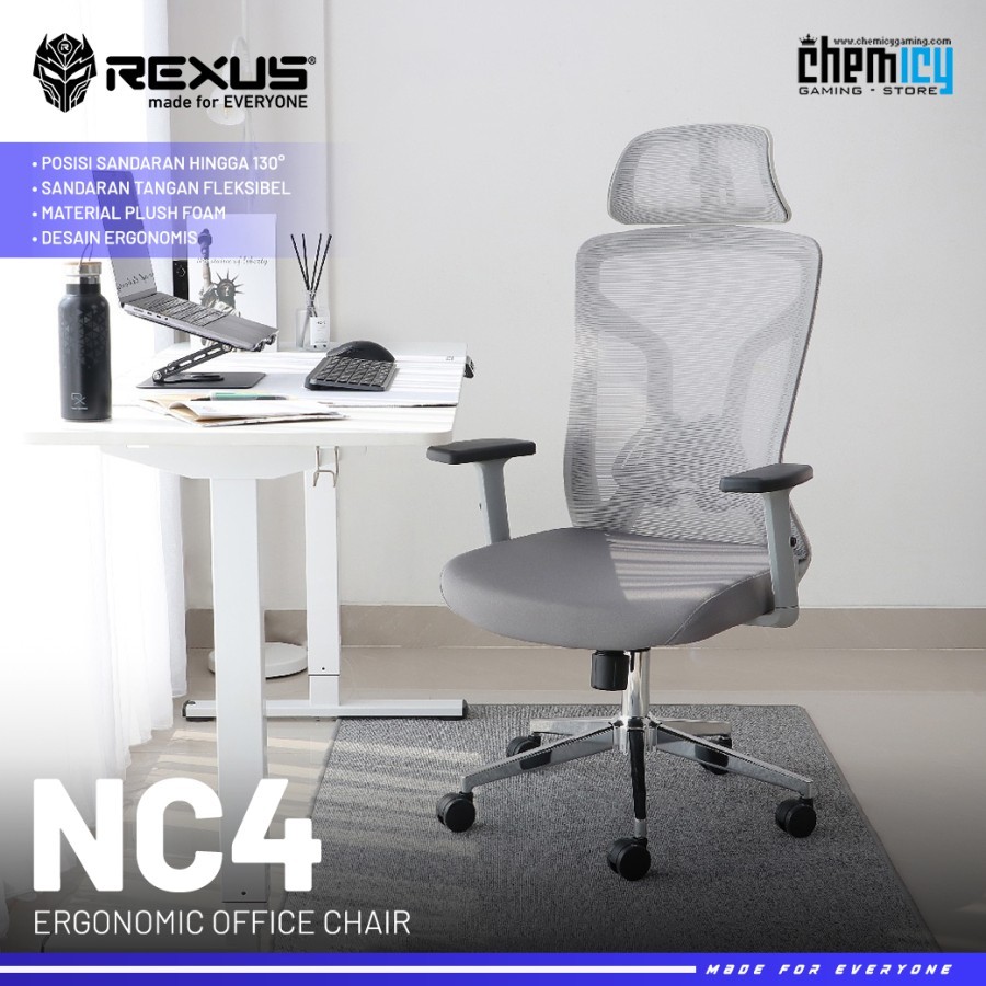 Jual Rexus NC4 / NC-4 Ergonomic Office Chair / Kursi Kantor | Shopee ...