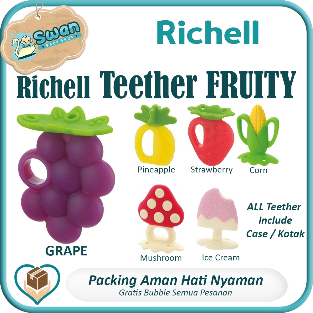 Jual Richell Teether with Case ( Fruity ) | Shopee Indonesia