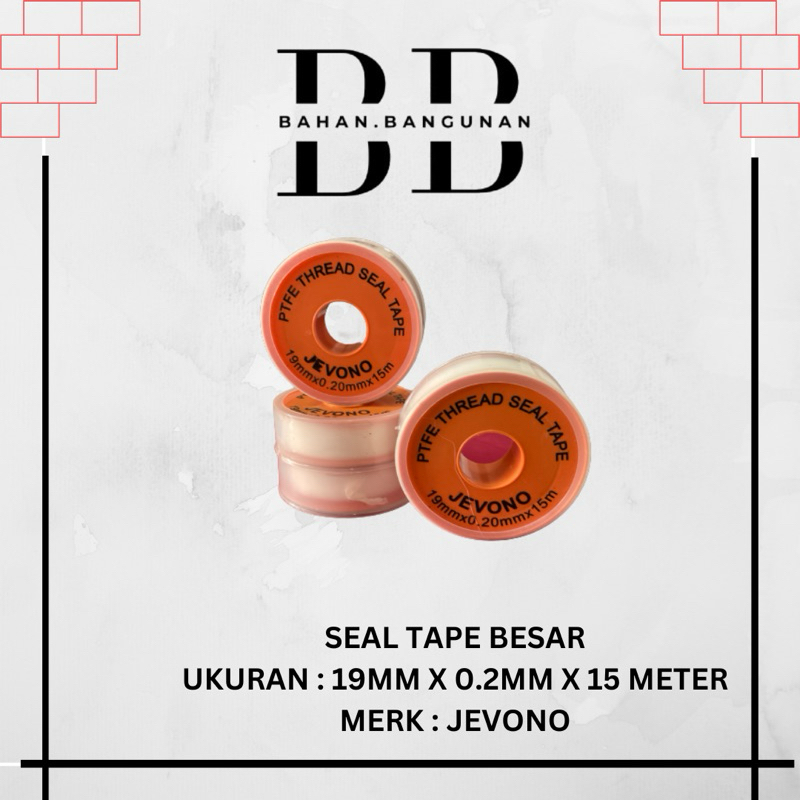 Jual Seal tape jumbo / isolasi kran jumbo ukuran 19mm x 15 meter ...