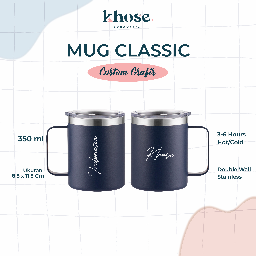 Jual KHOSE Mug Classic Stainless Steel 350 ml Custom Grafir / Tumblr ...