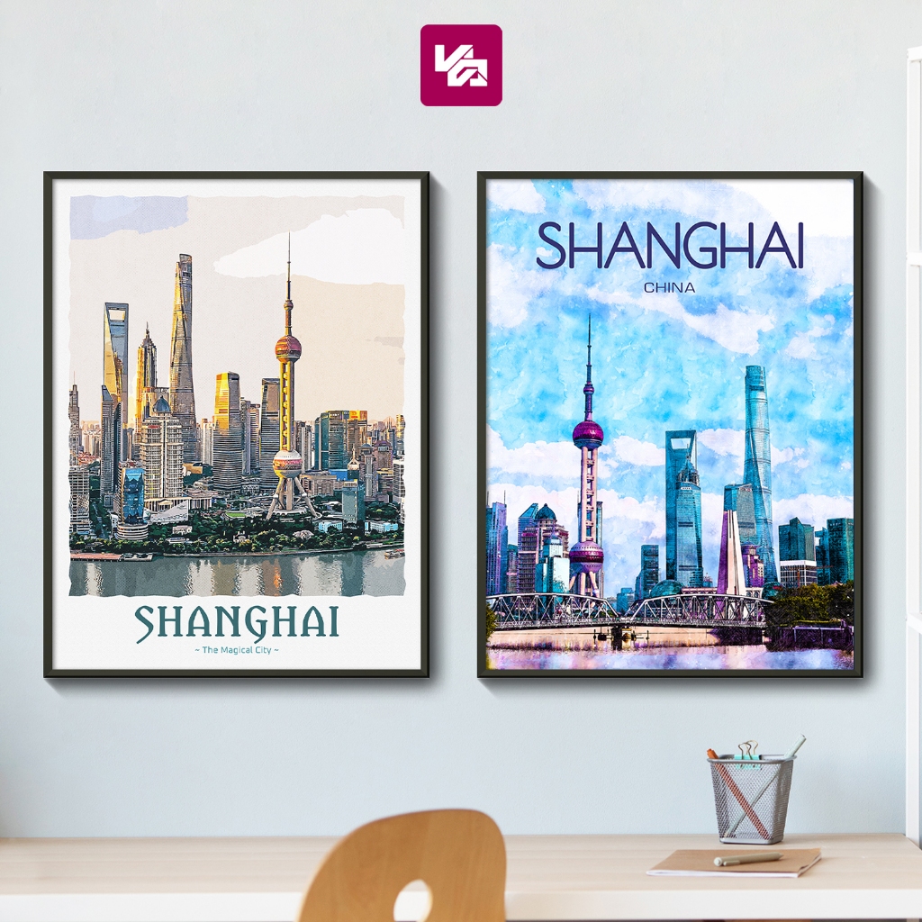 Jual Poster Shanghai - Poster Travel Shanghai | Frameblock ukuran 30x40 ...