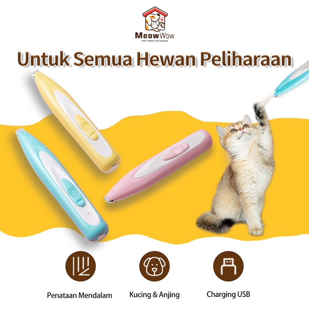 Jual MEOWWOW Alat Cukur Bulu Kucing / Pencukur Bulu Kucing / Pet ...