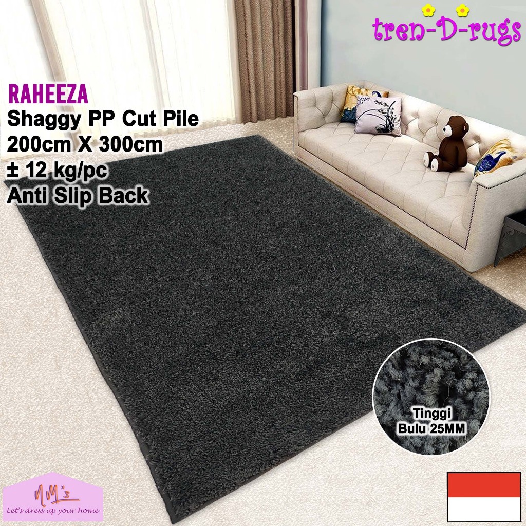 Jual Tren-D-rugs Karpet shaggy jumbo besar polos estetik modern 200 cm ...