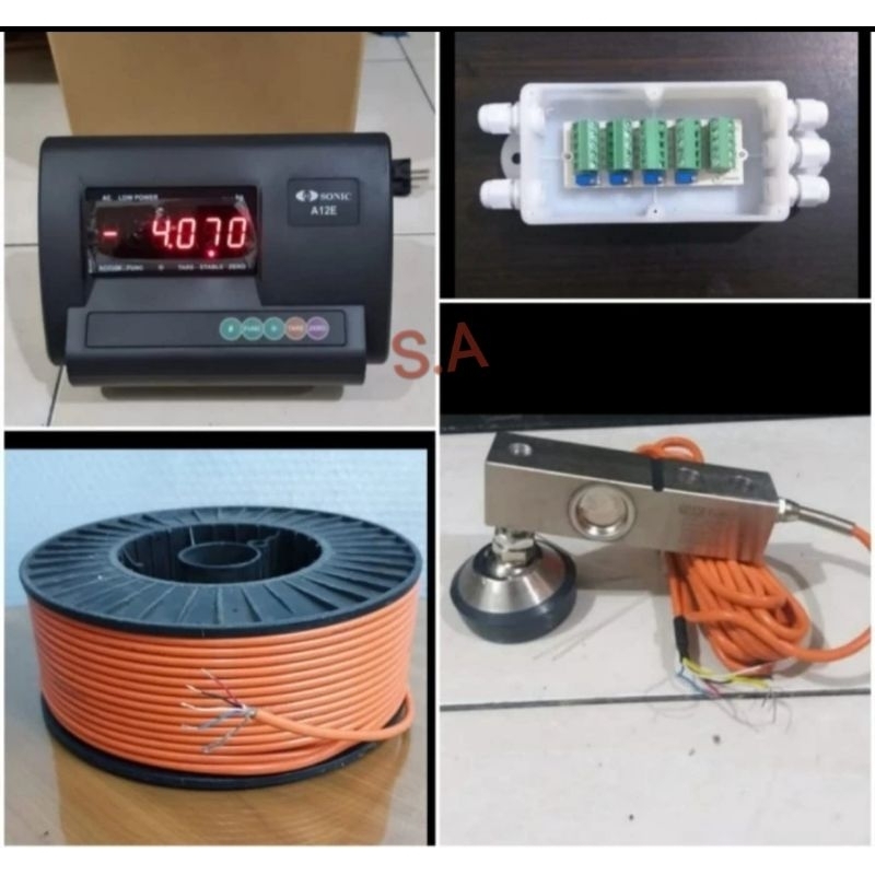 Jual load Cell sbx 2t indikator a12e JUNCTION BOX 4hole kabel load Cell ...