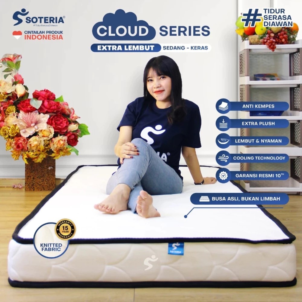 Jual Soteria Kasur Roll Extra Empuk Knitting Premium / Supportive Matress Roll Kesehatan Swis ...