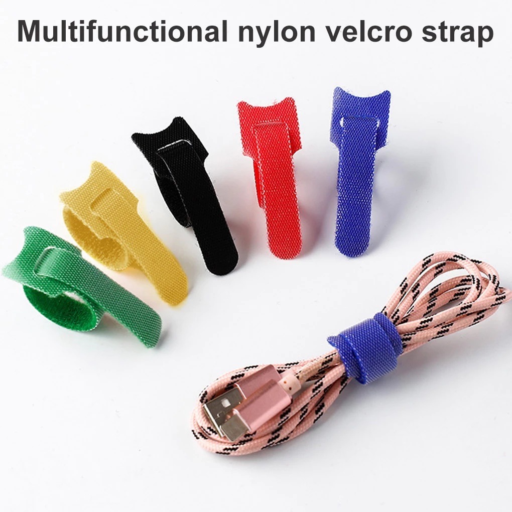 Jual Pengikat Kabel Universal Velcro Strap Binder Klip Nylon Cable Ties ...