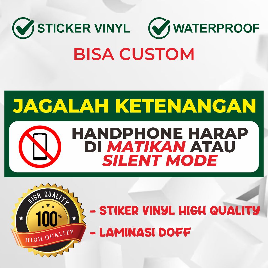 Jual Stiker Harap Matikan / Silent HP | Shopee Indonesia