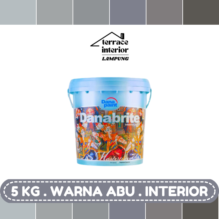 Jual Cat Tembok Interior Danapaint Danabrite Warna Abu 5 Kg | Shopee ...