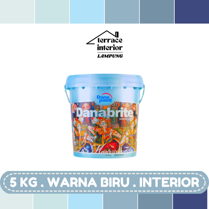 Jual Cat Tembok Interior Danapaint Danabrite Warna Biru 5 Kg | Shopee ...