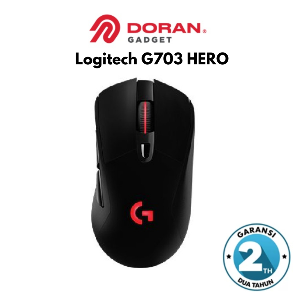 Jual Logitech G703 HERO Lightspeed Mouse Gaming Wireless RGB HERO 25K DPI | Shopee Indonesia
