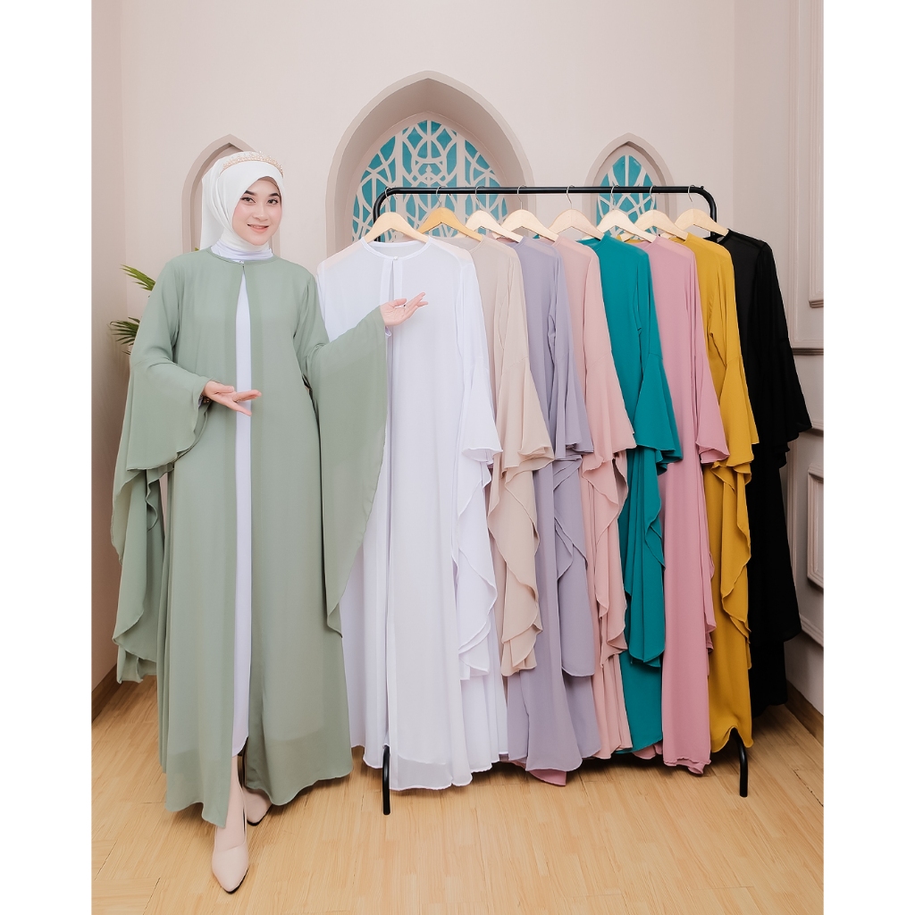 Jual Outer Abaya Muslim Wanita Cyraa-Outer Turki Mewah Ceruty Babydoll ...