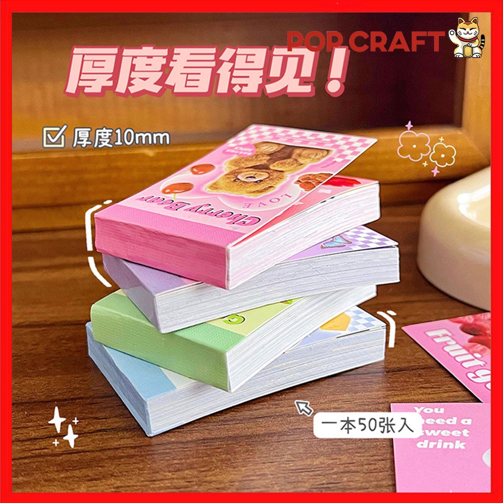 Jual PC Stiker Notes 50 Halaman Sticker Aesthetic DIY Dekorasi Stiker ...