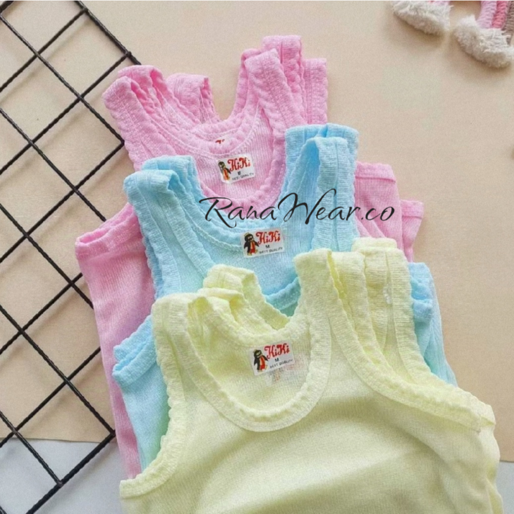 Jual Rana - 12 Pcs Singlet bayi Kaos dalam bayi S L M XL XXL XXXL isi 1 ...