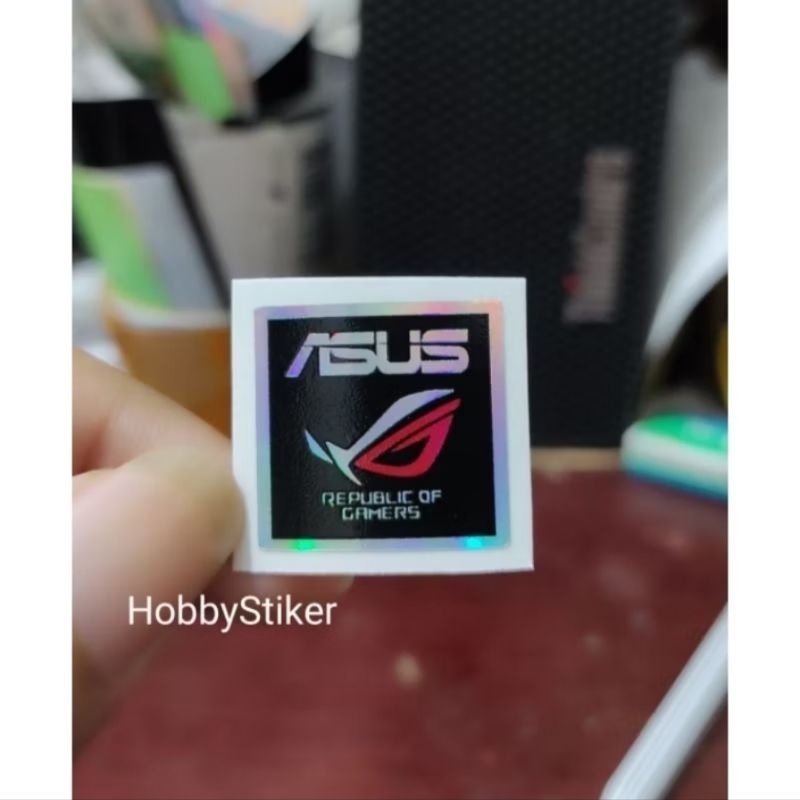 Jual Stiker asus ROG republic of gamer kotak efek hologram untuk pc ...