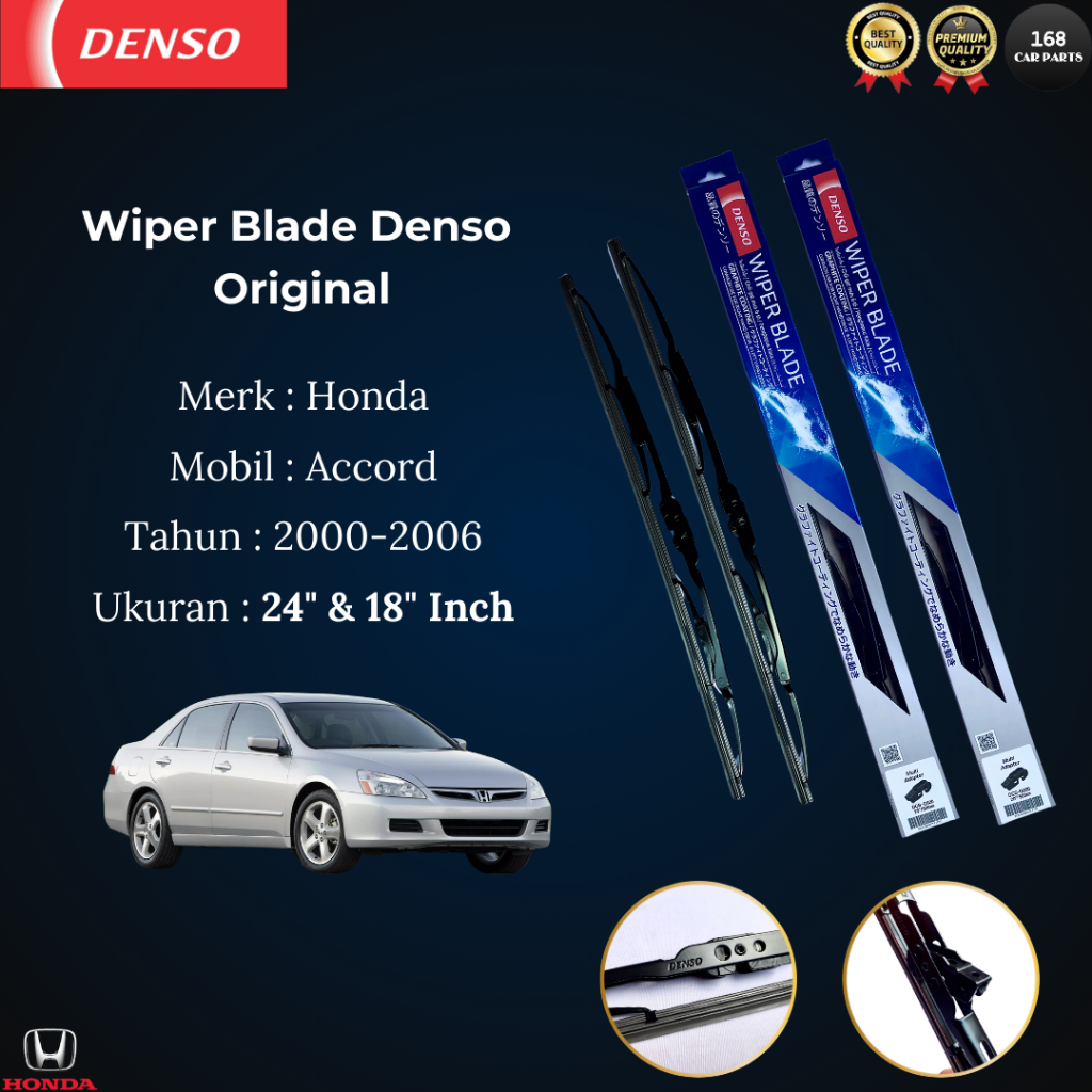 Jual Wiper Blade Denso Original Honda Accord (2000-2006) - Ukuran 24-18 ...