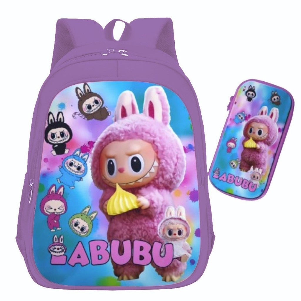 Jual TAS SEKOLAH LABUBU TAS ANAK TK SD MOTIF LABUBU GRATIS TEMPAT ...