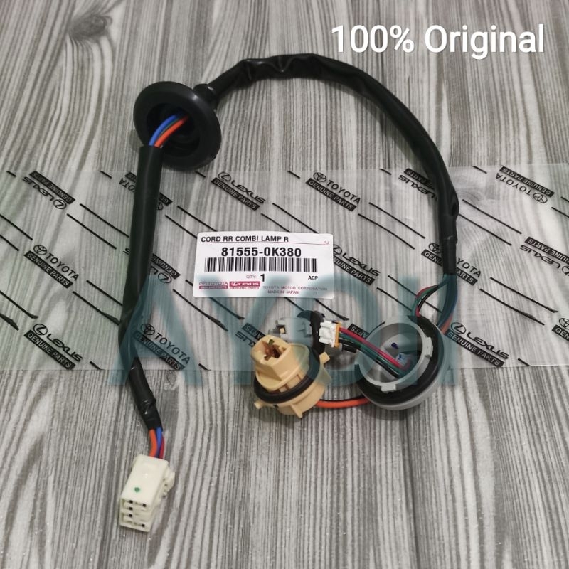 Jual Kabel Socket Stoplamp Toyota Fortuner VRZ 81555-0K350 81555-0K380 ...