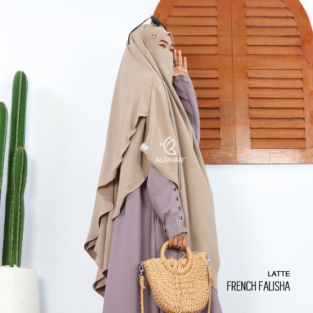 Jual Jilbab Khimar Syari Muslimah French Kekinian Falisha Crinkle ...