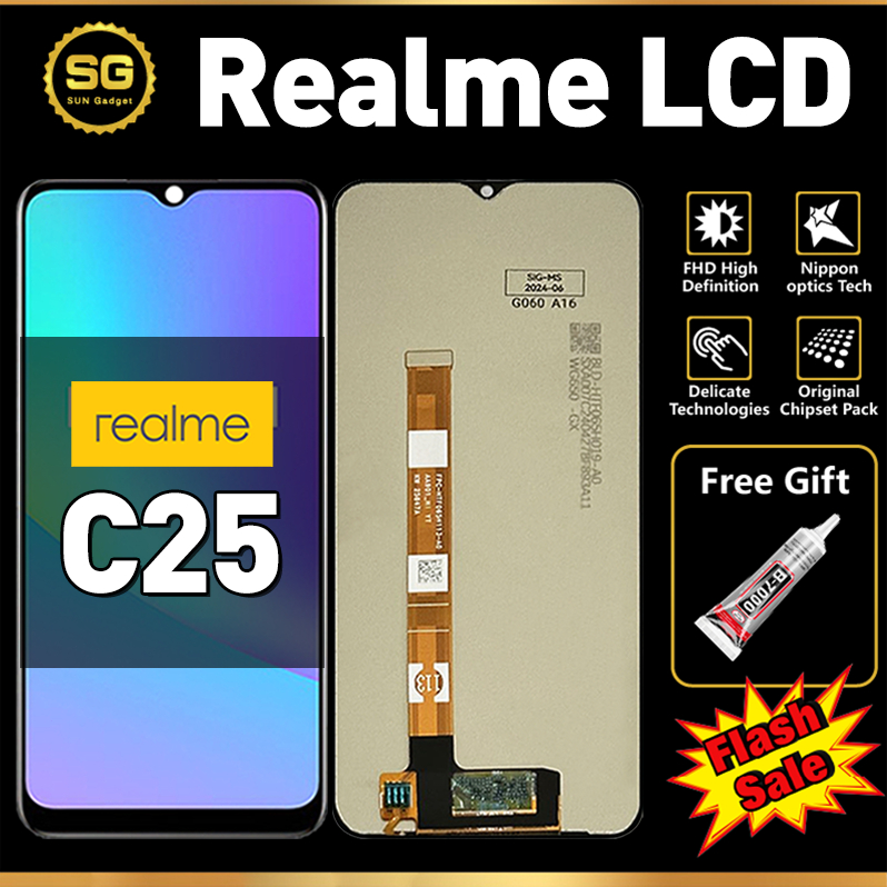 Jual LCD Realme C25 Original Touchscreen hp lcd realme c25 fullset asli ...