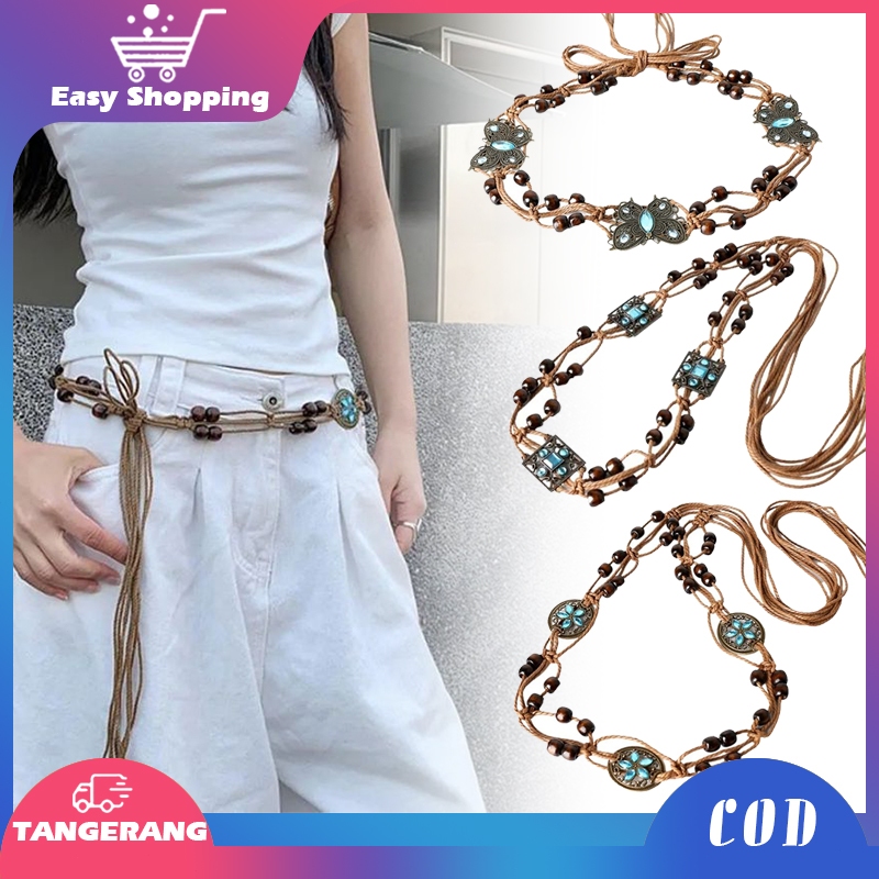 Jual Ikat Pinggang Rantai Wanita Sabuk Bohemian Fahion Sabuk Kepang ...