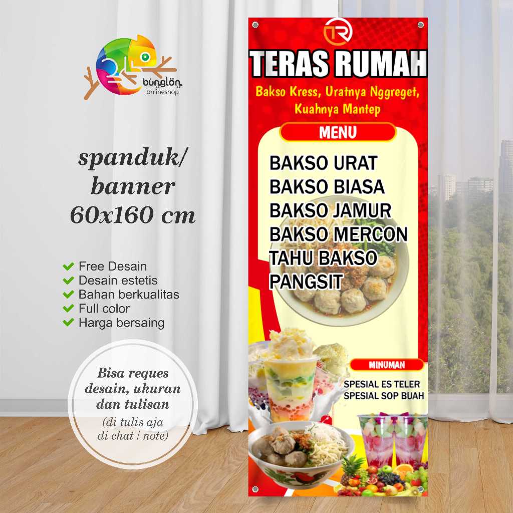 Jual Cetak Spanduk Banner Bakso Dan Minuman | Shopee Indonesia