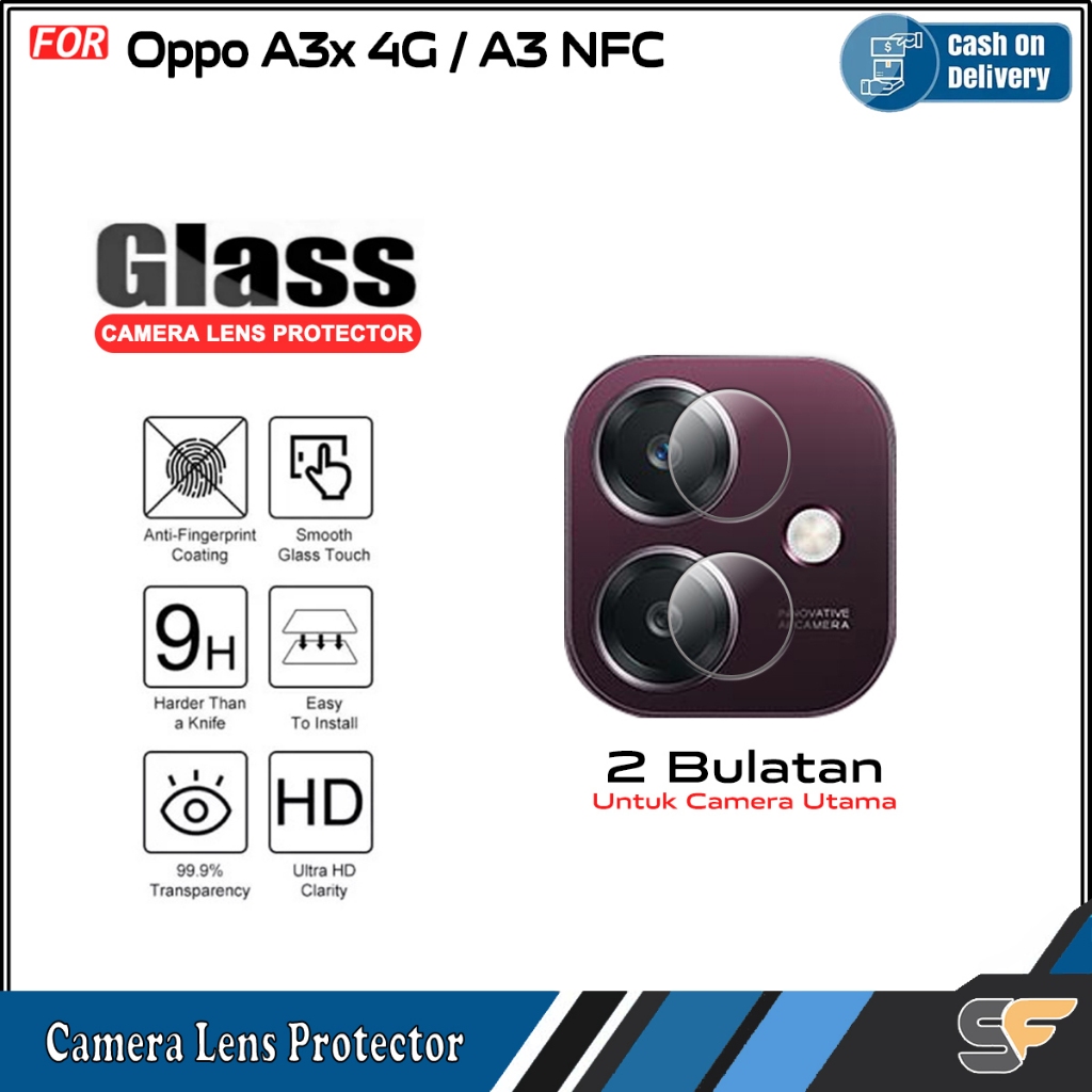 Jual Tempered Glass Camera Bahan Kaca Oppo A3x 4G A3 NFC A3 Pro A60 A18 ...