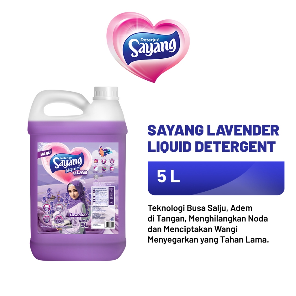 Jual Sayang Lavender Hijab Liquid Detergent 5 Liter | Shopee Indonesia