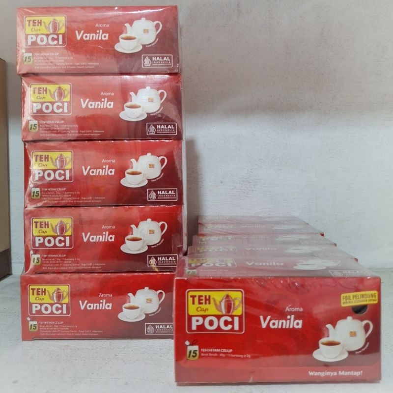 Jual Grosir Teh Poci Vanila 1 slop isi 5 box/ Teh celup Poci Vanila ...