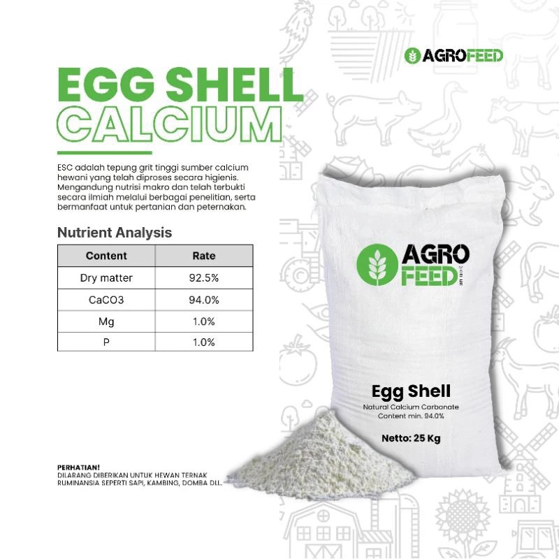 Jual Grit CANGKANG TELUR 5Kg Egg Shell 94% Pakan Ternak & Hewan Peliharaan | Shopee Indonesia