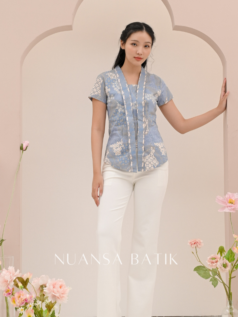 Jual Nuansa Batik Blouse Batik Model Kutu Baru Lengan Pendek Bahan Katun Stretch | Shopee Indonesia