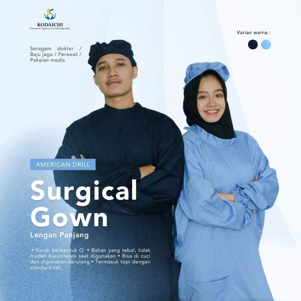 Jual BAJU SURGICAL GOWN - KODAICHI - Baju Operasi / Jubah Operasi ...