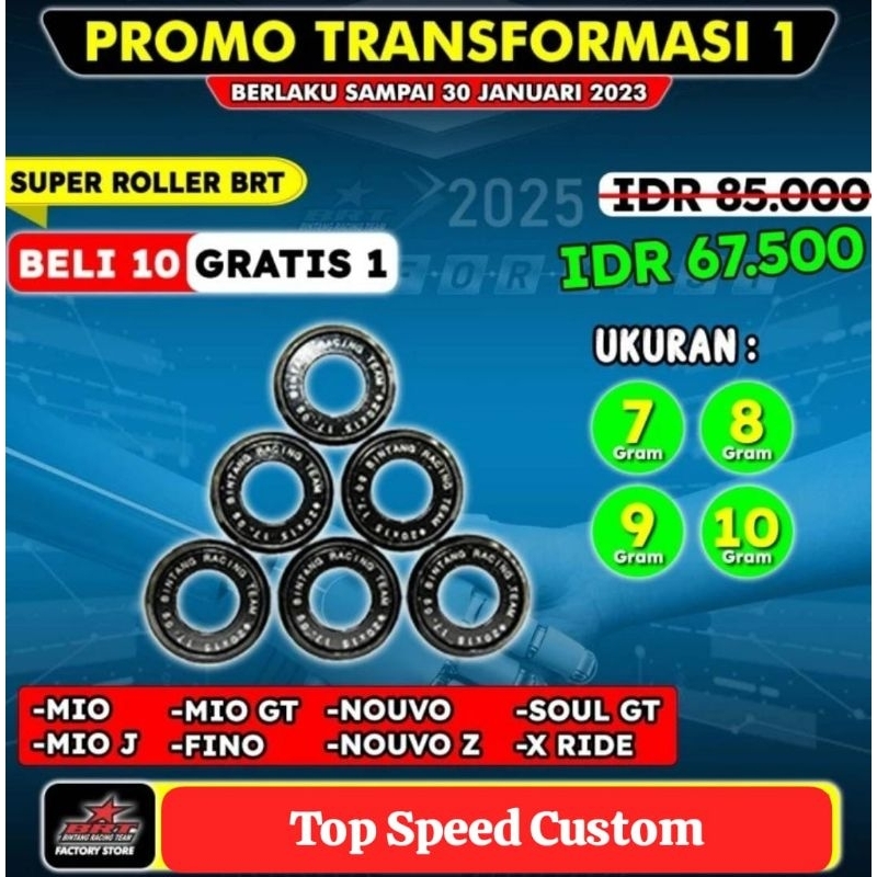 Jual SUPER ROLLER BRT MIO KARBU MIO J MIO GT SOUL GT FINO XRIDE ...