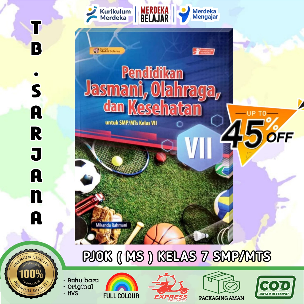 Jual Buku Siswa Pendamping PJOK Kelas 7 SMP Kurikulum Merdeka - Mukti Selaras | Shopee Indonesia