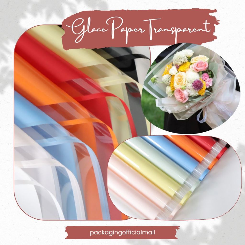 Jual GLACE PAPER TRANSPARANT / CELLOPHANE / FLORIST PAPER / KERTAS ...