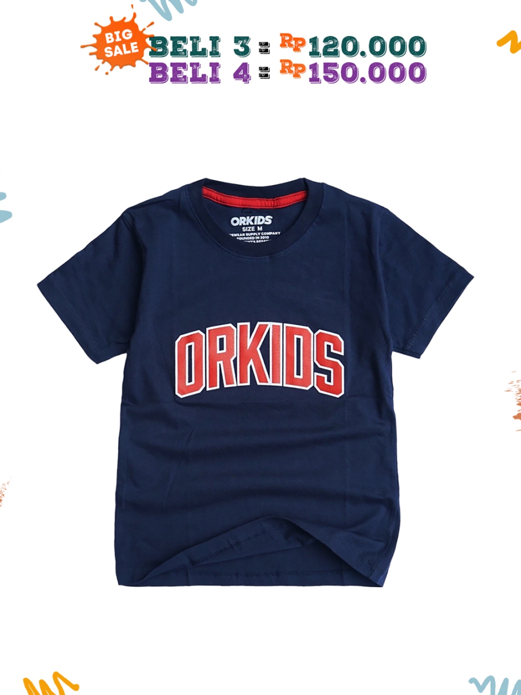 Jual Kaos Anak Laki Laki 1 Tahun 12 Thn Baju Anak Cowok Lengan Pendek Orkids GF Navy | Shopee ...