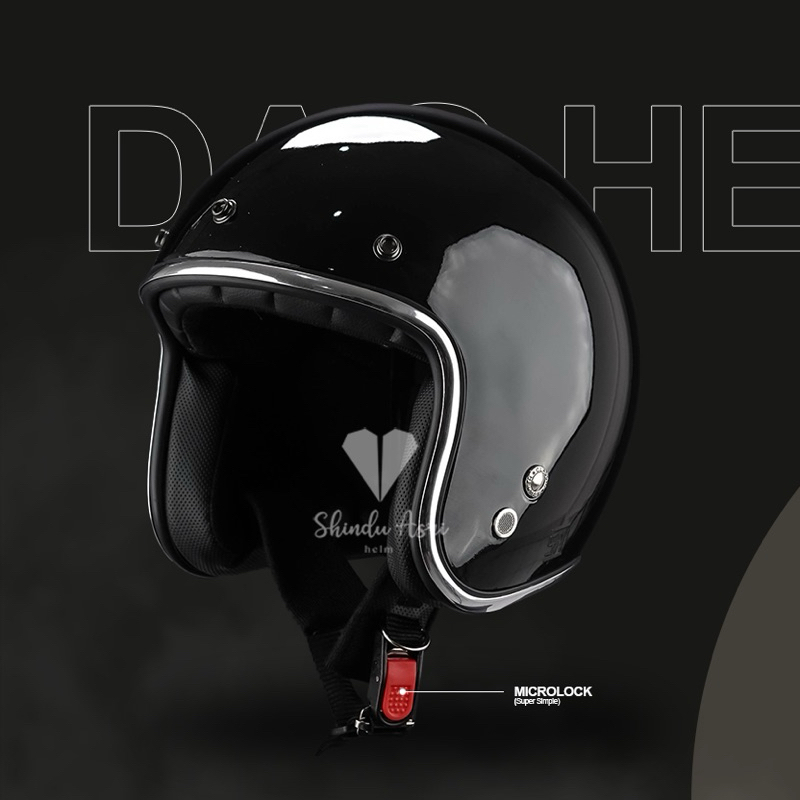 Jual HELM RETRO DAG LIST CHROME Original | Shopee Indonesia