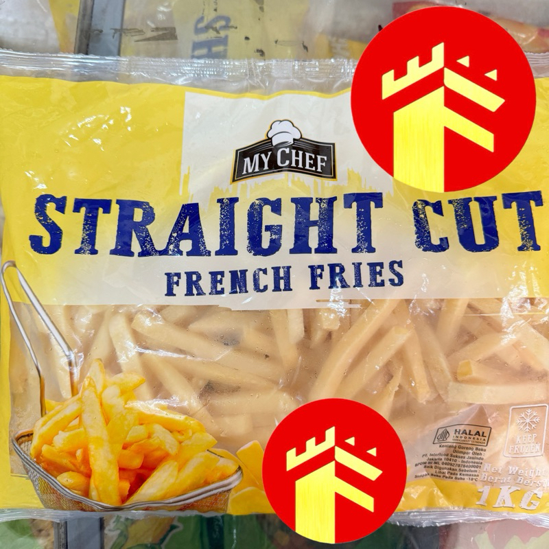 Jual MY CHEF STRAIGHT CUT 1 KG FRENCH FRIES KENTANG BEKU MY CHEF ...
