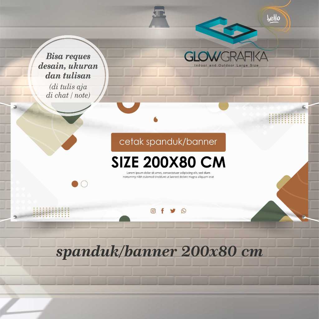 Jual Cetak Print Spanduk Banner Ukuran 200x80 Cm Custom Design | Shopee Indonesia