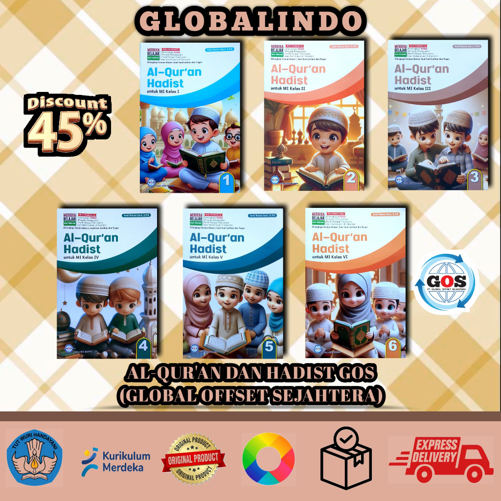 Jual Buku Siswa Pendamping AL-QUR'AN HADIST KMA 450 GOS ( Global Offset Sejahtera ) Kelas 1,2,3 ...