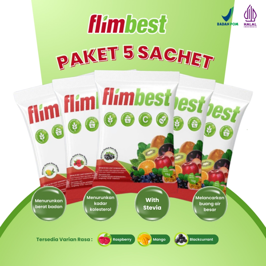 Jual FLIMBEST FIBER 1 BOX TRAVEL PACK 5 SACHET PELANGSING DIET ( BISA ...