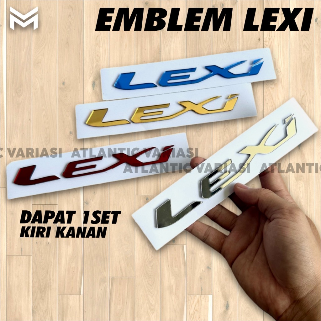 Jual 2pcs SET EMBLEM LEXI LOGO TULISAN LEXI TIMBUL STIKER LEXI 3D KIRI ...