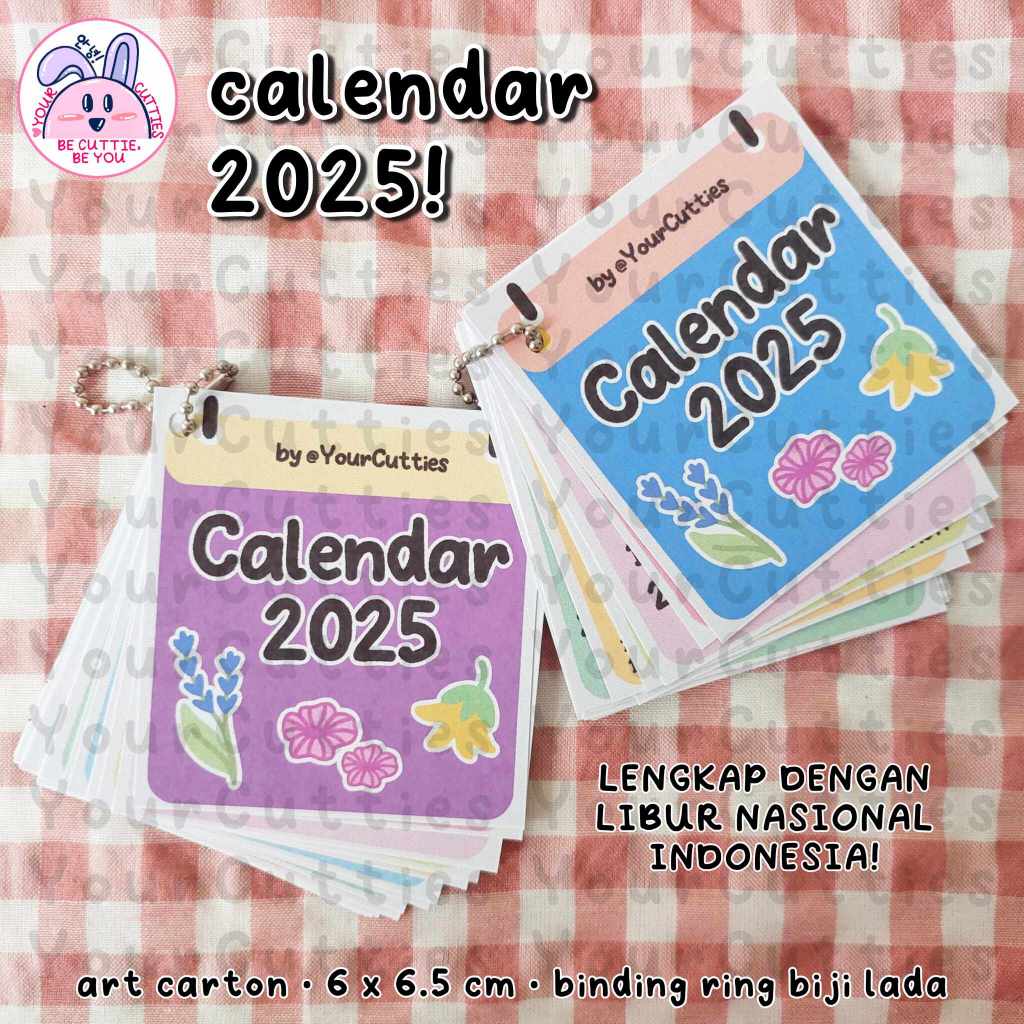 Jual MINI CALENDAR 2025 LUCU ESTETIK KALENDER LIBUR NOTES | Shopee ...