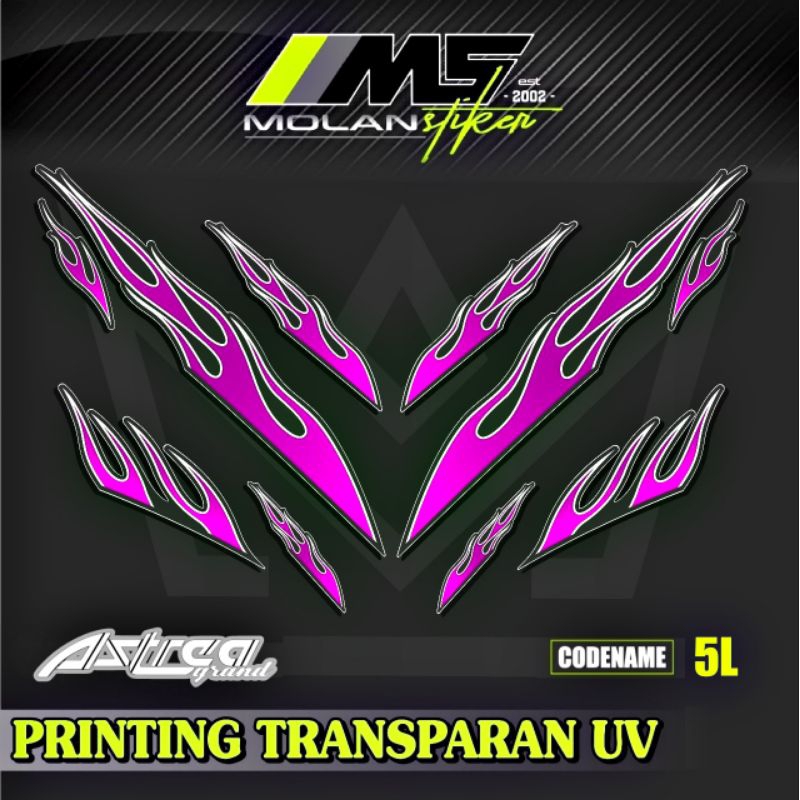 Jual Decal Sticker Striping Variasi Transparan Uv Astrea Grand Api ...