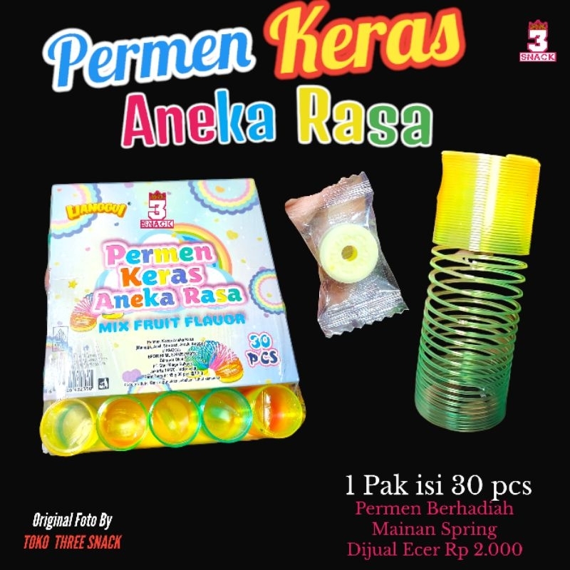 Jual PERMEN KERAS BERHADIAH MAINAN SPRING 1 PAK ISI 30 PCS | Shopee ...