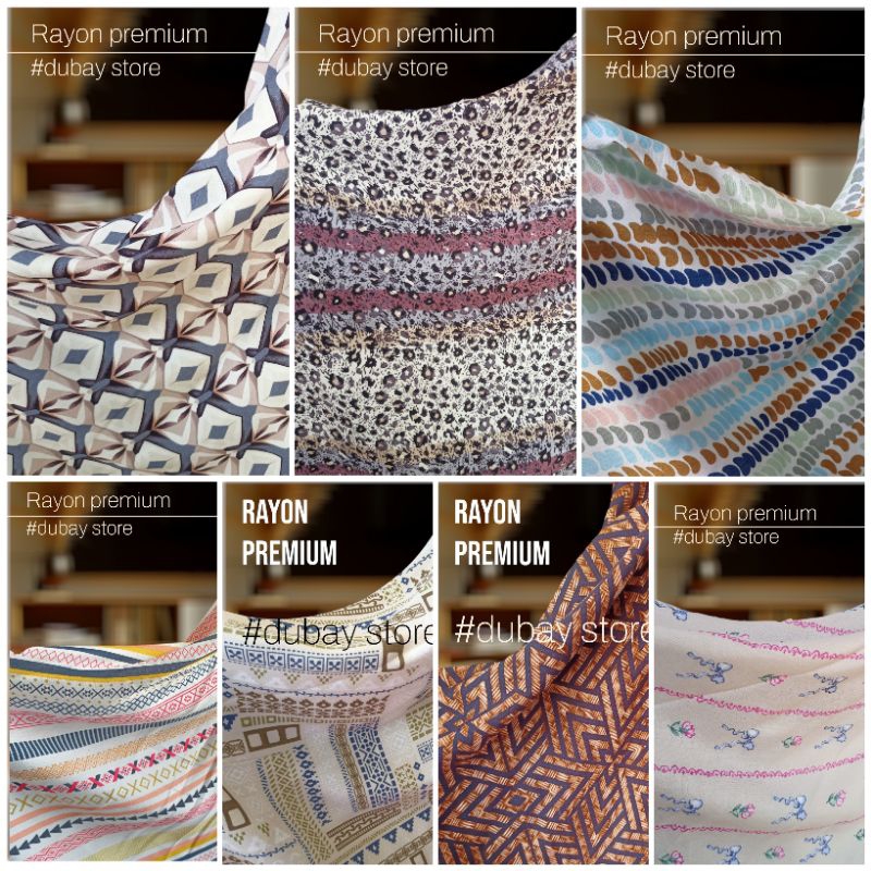 Jual KAIN RAYON PREMIUM/RAYON PREMIUM MOTIF TERBARU/TOKO KAIN (harga ...